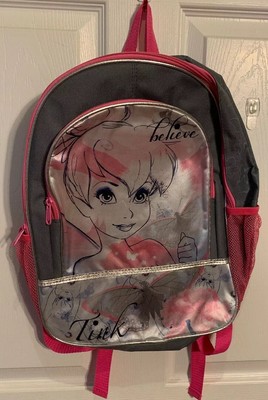 New Tinkerbell School Backpack Grey Pink | eBay