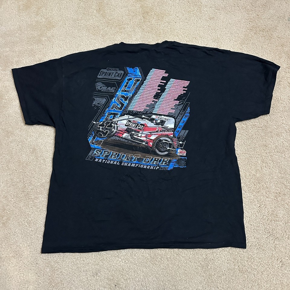 USAC Sprint Car Shirt Men's XXXL 3XL Black Tee Graphic AMSoil Racing ...
