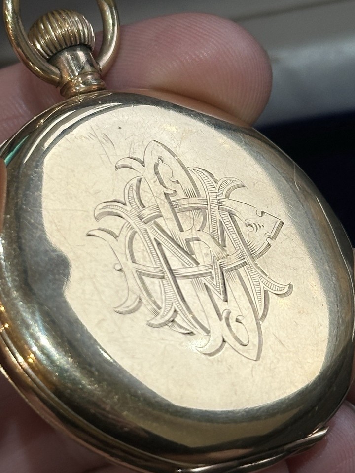 Antique Waltham Bond St Pocket Watch Gold – Running – Dennison Gold ...