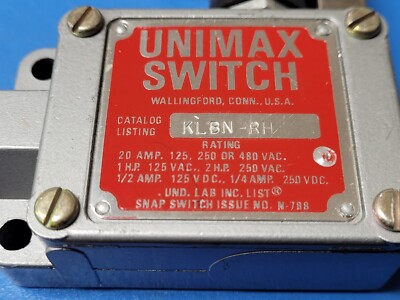 (1 PC) KLBN-RH UNIMAX SWITCH ADJUSTABLE-ROLLER-ARM-ENCLOSED SWITCH | eBay