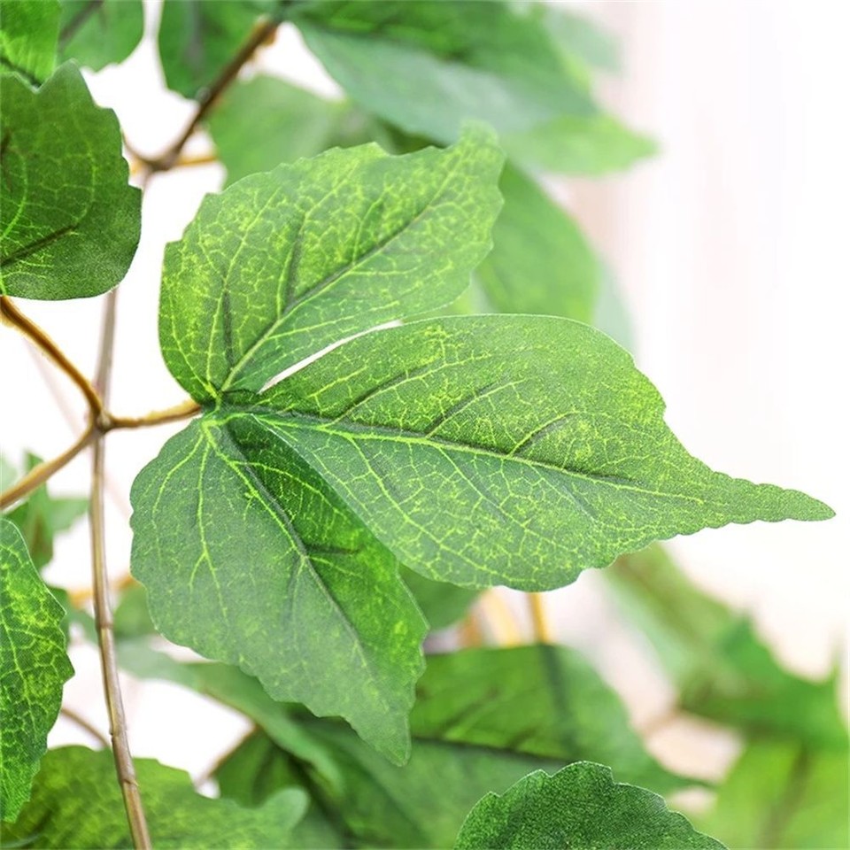 Decor Fake Autumn Leaves Lvy Maple Leaf Artificial Plastic Plants ...