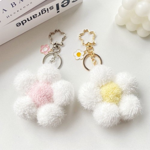 Stuff Plush Flower Keychain Plush Pendant Car Key Ring Plush Key Ring ...