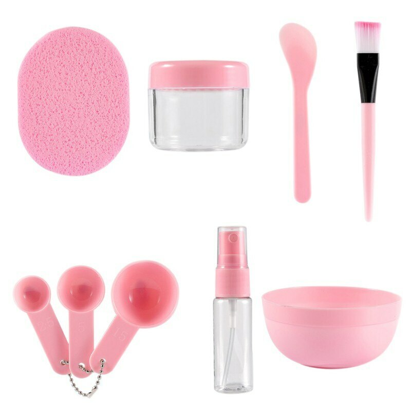 9 in 1 DIY Mask Facial Set Tool Kit Face Mask Mixing Bowl Brush Spoons ...