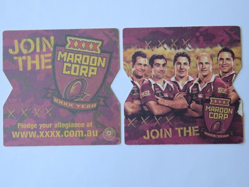 Beer Bar Coaster ~ ~ Join the XXXX Maroon Corp Yeah ~ Queensland ...