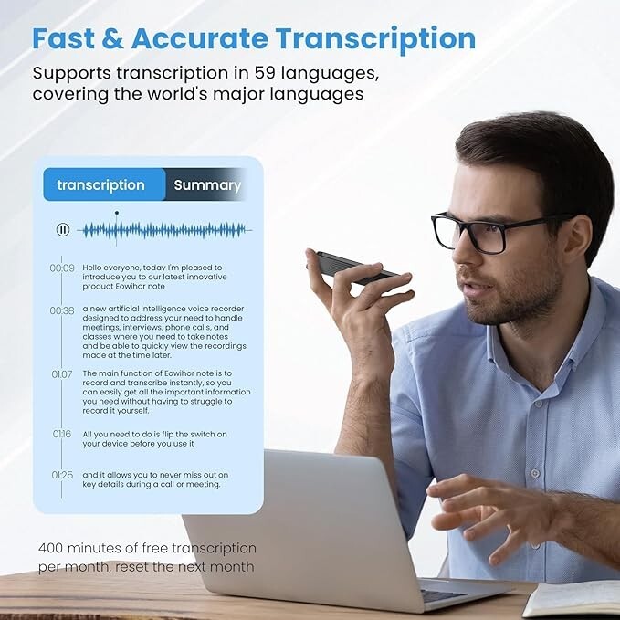 AI Voice Recorder Transcribe & Summary Recorder with Playback, 59 ...