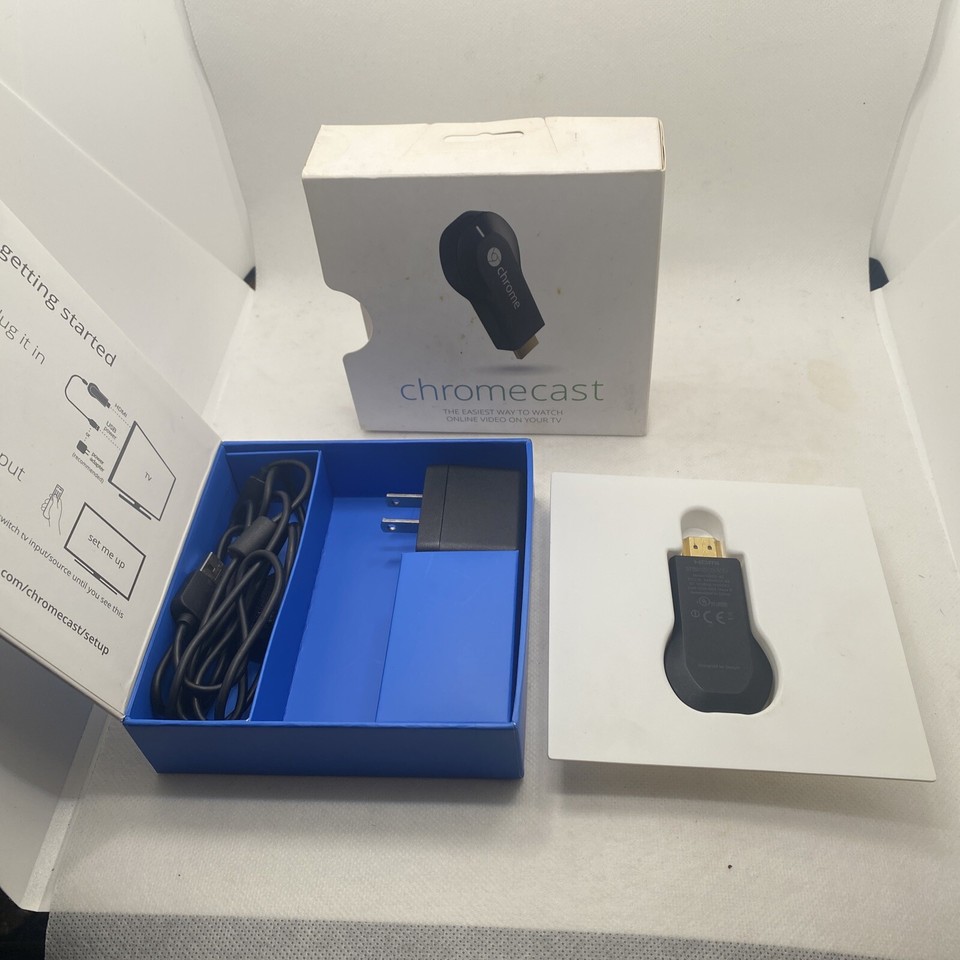 Google Chromecast HDMI Streaming Media Player (H2G2-42) Open Box Unused ...