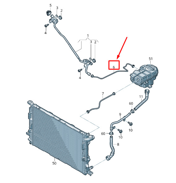 Audi A6 Allroad C7 2015 Engine coolant pipe/hose 4G0121081DK Diesel ...