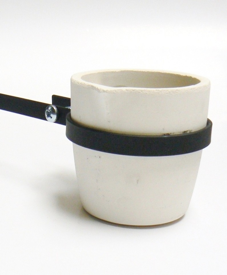 Melting Crucible with Handle 40oz Cup Type Crucible & Holder Melt Gold ...