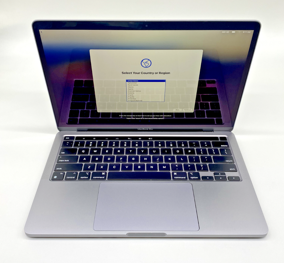 Apple MacBook Pro 13" A2338 2020 Apple M1 3.2GHz 512GB SSD 16GB DDR4 ...