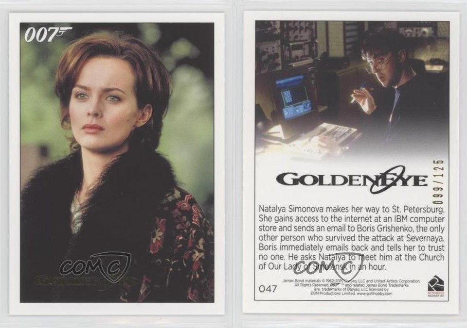 2015 James Bond: Archives Edition GoldenEye Gold /125 Natalya Simonova ...