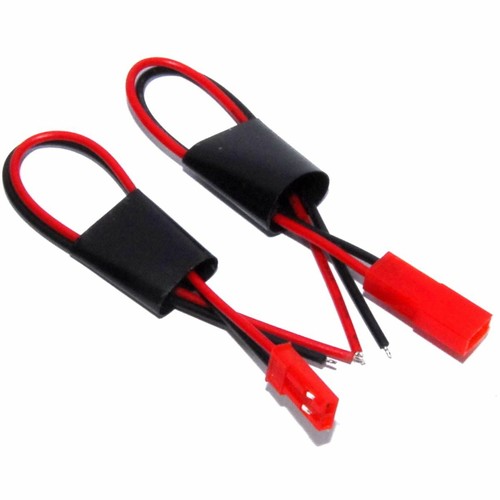2pin JST RCY Matched Connector Pair 10cm Leads LIPO Male Female Flux ...