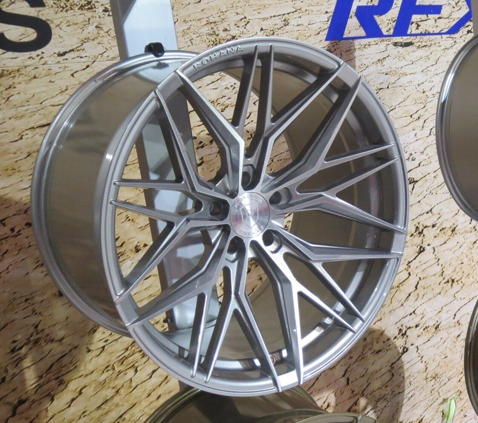 20” ROHANA RFX17 BRUSHED TITANIUM RIMS WHEELS FOR CHEVY CORVETTE C8 ...