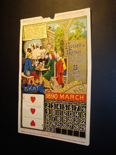 1890 Russell & Morgan March Calendar Page, Cincinnati, Ohio | eBay