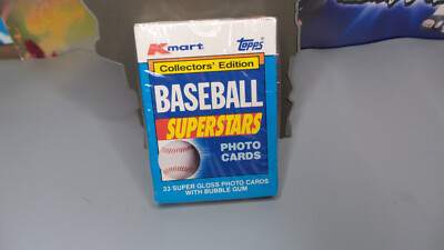 1990 KMART BASEBALL SUPERSTARS PHOTO CARDS - 33 TOPPS CARDS - UNOPENED ...