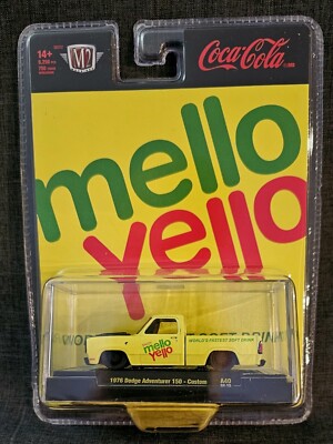 2024 M2 Machines "Coca-Cola MELLO YELLO" 1976 DODGE ADVENTURER 150 ...