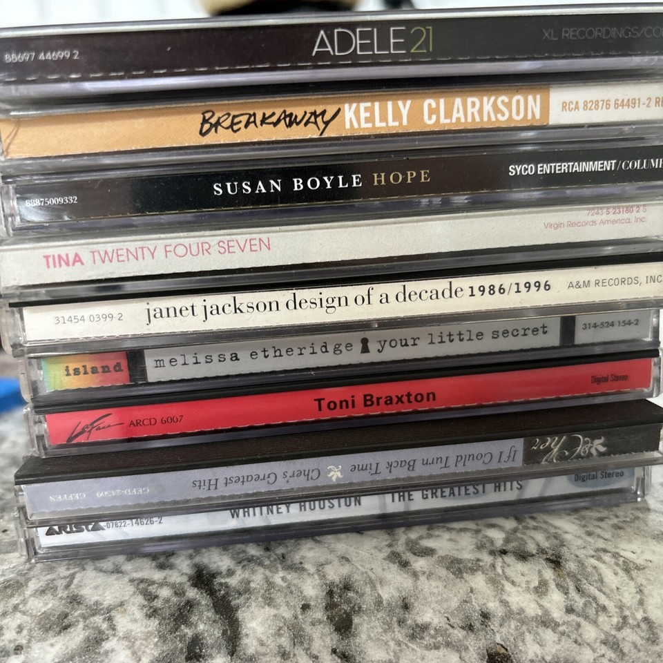 Pop Divas 9 Cd Lot Adele Whitney Clarkson Cher Tina Janet Etheridge ...