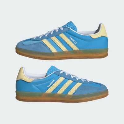 adidas Originals Gazelle Indoor IE2960 Semi-blue men's woman shoes ...