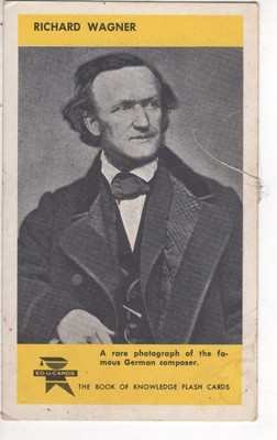 1960 Richard Wagner Classical Composer Vintage Educational Card Music ...