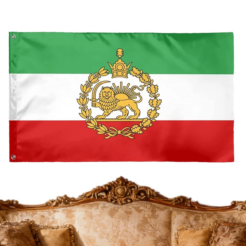 Persia Iran Lion Sleeved Flag Iranian Sun Flag 90 X150cm Vivid Color ...