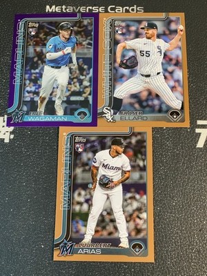 Lot 3 2025 Topps Update Fraser Ellard Luarbert Arias /2025 Eric Wagaman ...