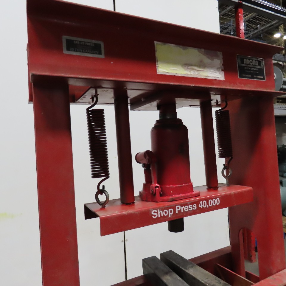 Arcan SPB-20 20 Ton H Frame Arbor Press 23-1/2" Between Frames | eBay