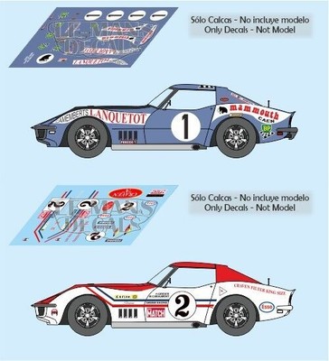 Decals Corvette C3 Le Mans 1971 1:32 1:43 1:24 1:18 Chevrolet decals | eBay