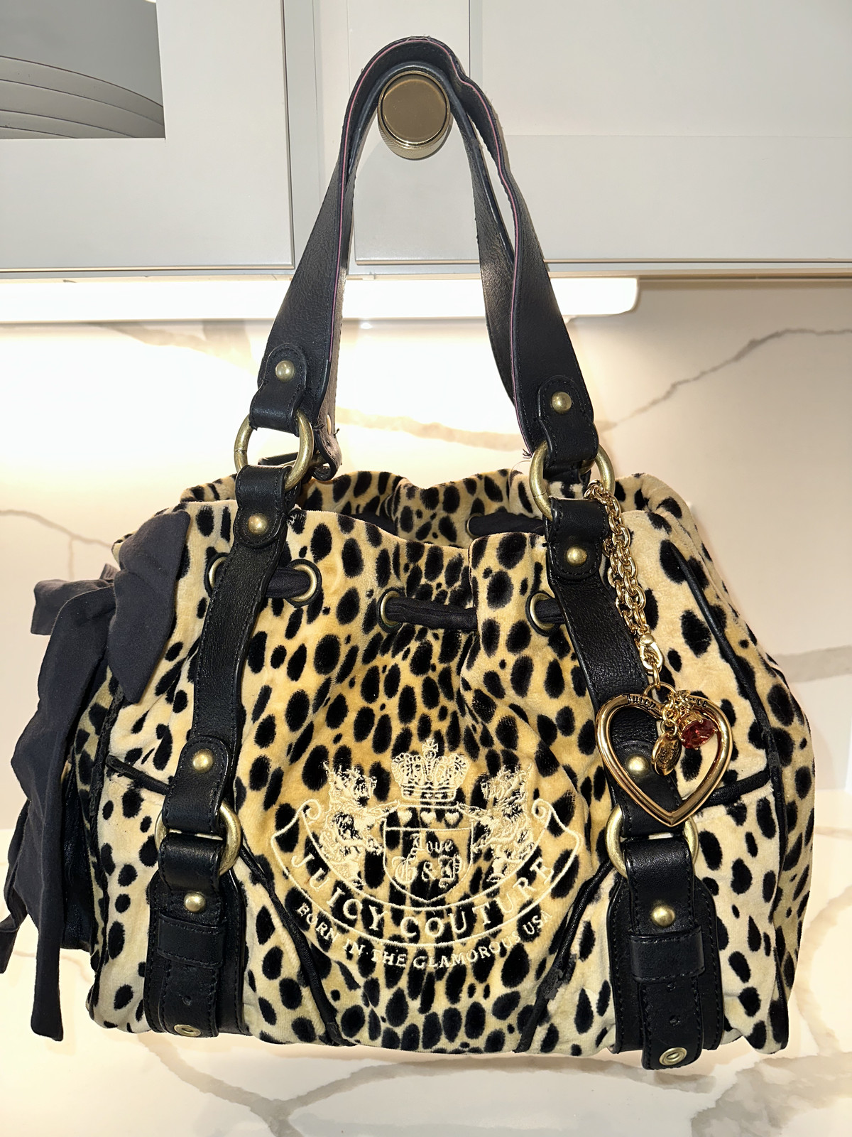 Juicy Couture Authentic Leopard Print Bag with Heart … - Gem
