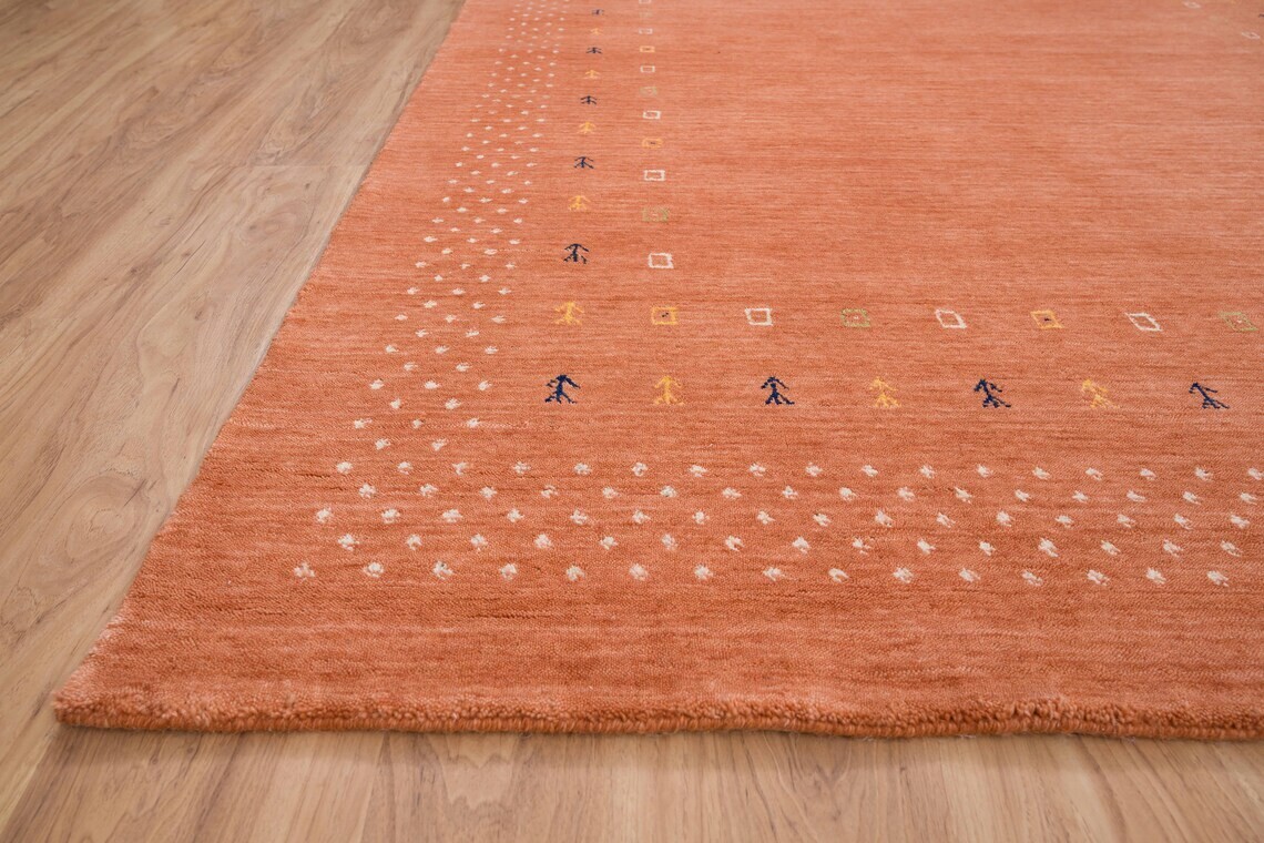 New Hand knotted Traditional Area Rug Living Room Carpet Rust Color All ...