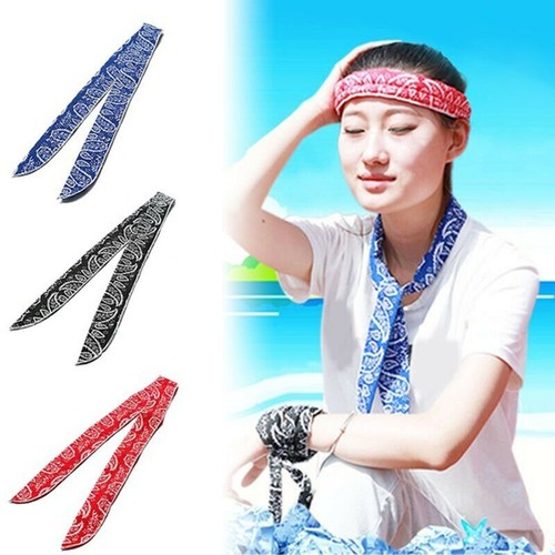 Cooling Bandana Scarf Wrap Headband Body Ice Outdoor Sport Neck Cooler ...