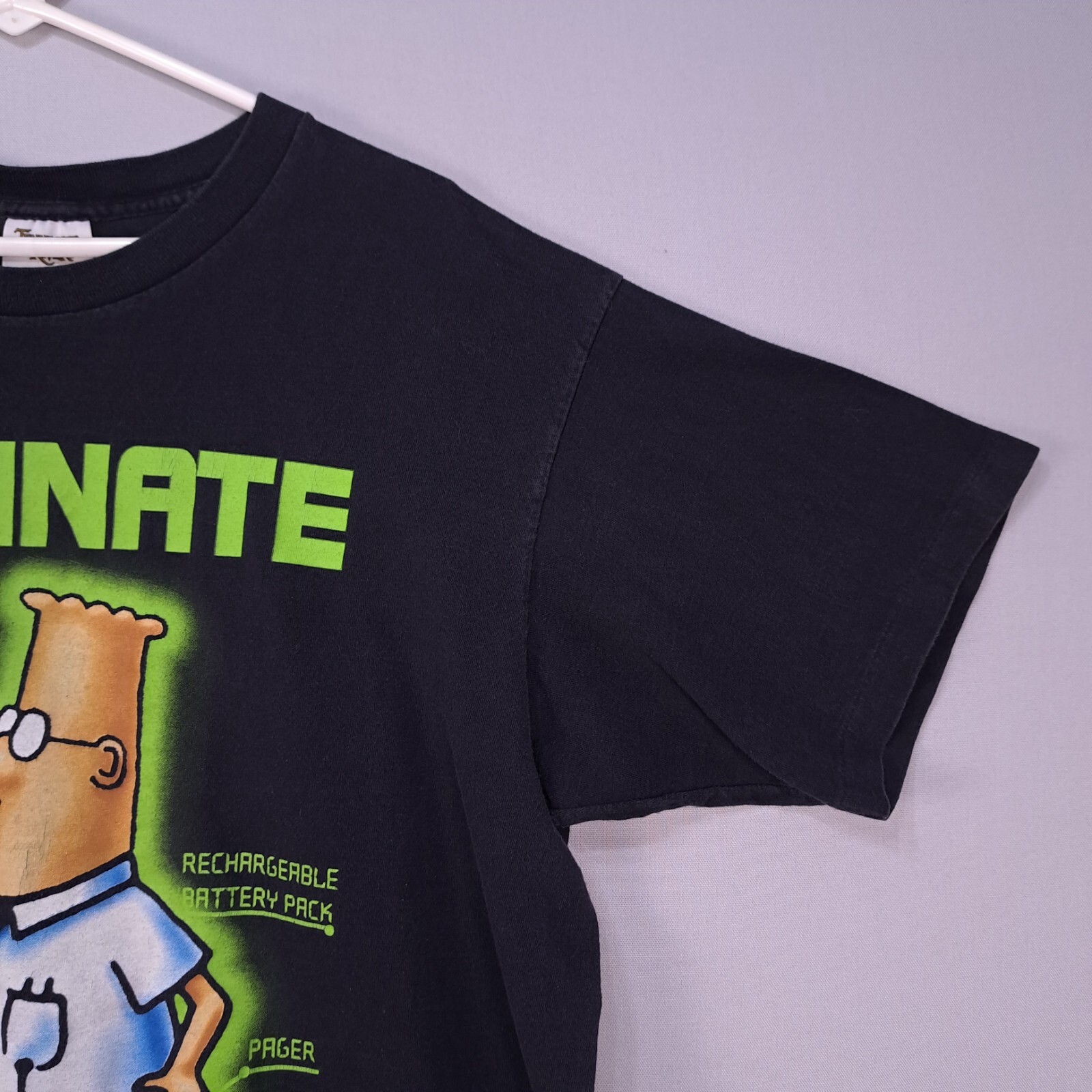 Vintage Dilbert Comic Shirt Mens XL Black I Dominate … - Gem