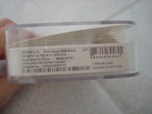 Apple iPod Touch 4th Gen Model A1367 8GB Empty Clear Case Box with ...