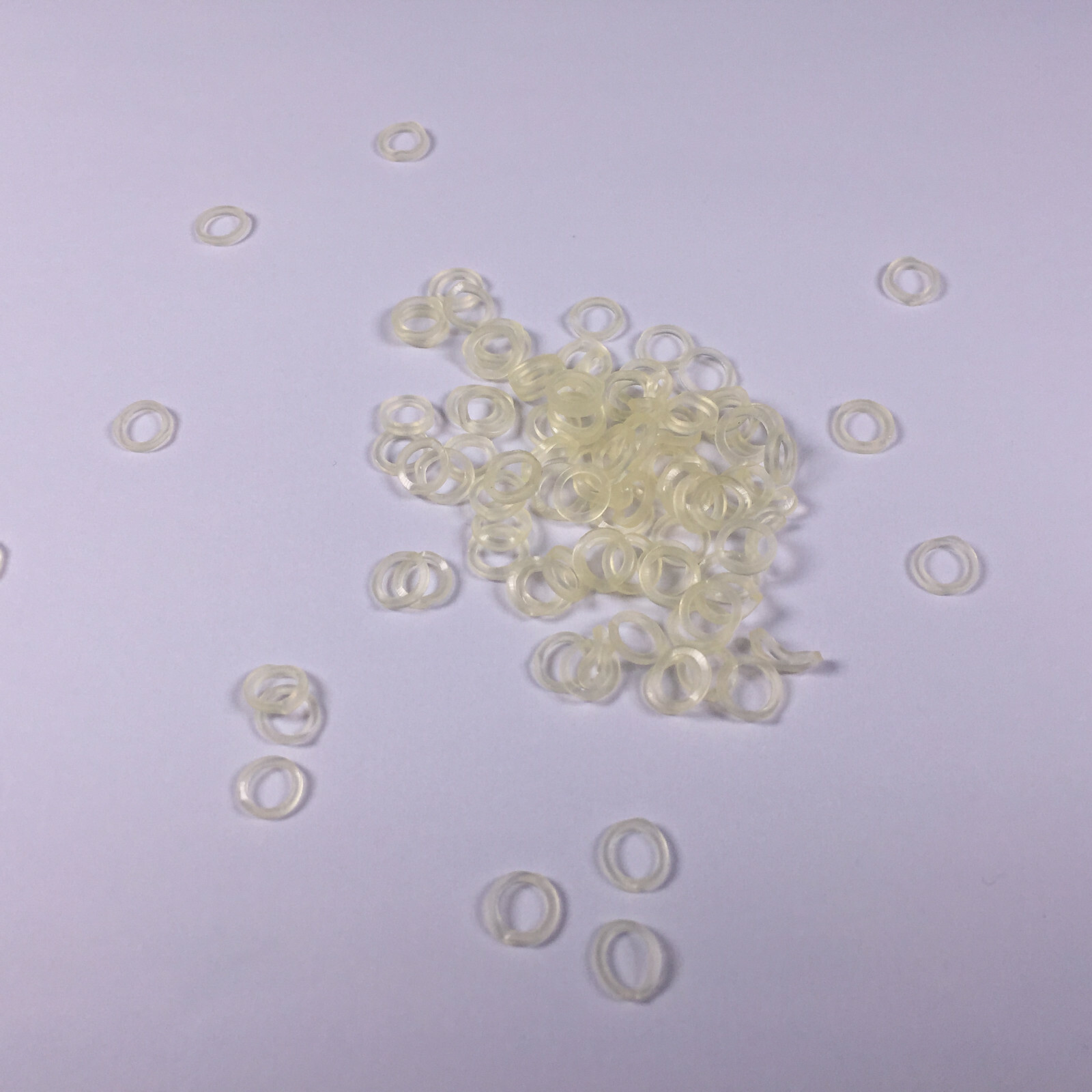 ORMCO Zoo Pack Elastics Bands Dental Clear Yellow 100pc/pk 3.5OZ 1/4" 6 ...