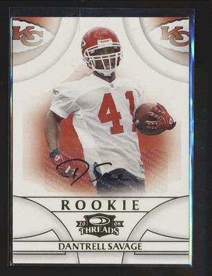 2008 THREADS ROOKIE /999 AUTO DANTRELL SAVAGE CHIEFS | eBay