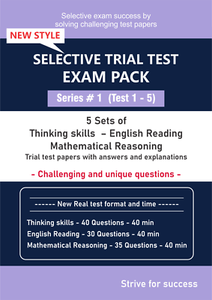 Selective Trial Test Papers -- Exam Pack (Series # 1) -- 5 Papers each ...