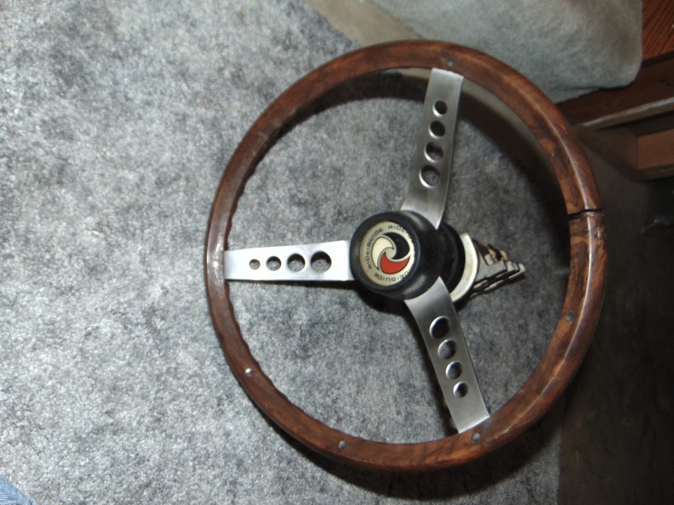 Vintage Mercury Quicksilver Ride Guide 15" Steering Wheel W Column 2 ...
