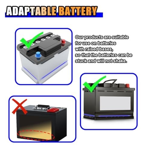 Base Clamp Car Battery Hold Down Kit, Car Accessories Battery Tie Down ...