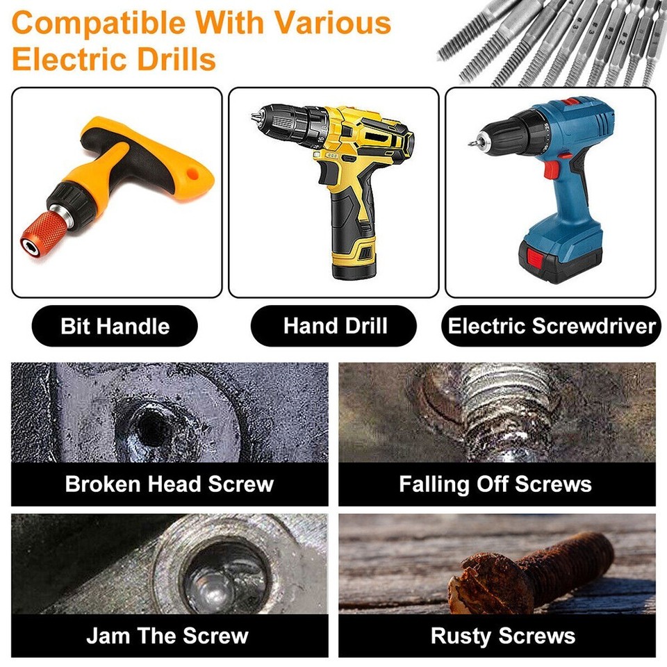 Hex Screw Extractors Extension Rod For Broken Screws Replacement Rusted ...