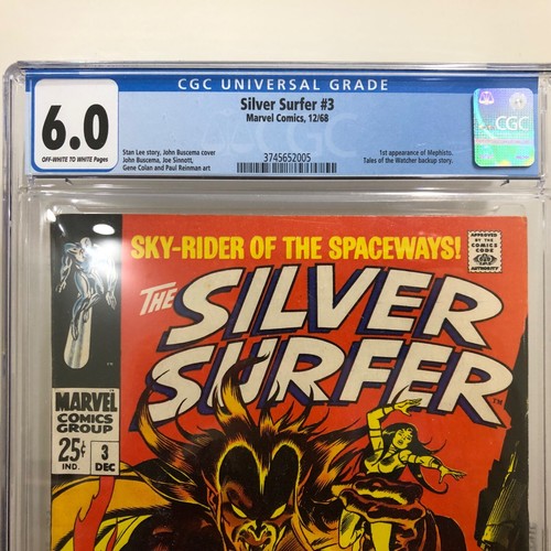 Silver Surfer #3 Marvel CGC 6.0 Cream/OW, 1st App. of Mephisto 12/68 | eBay