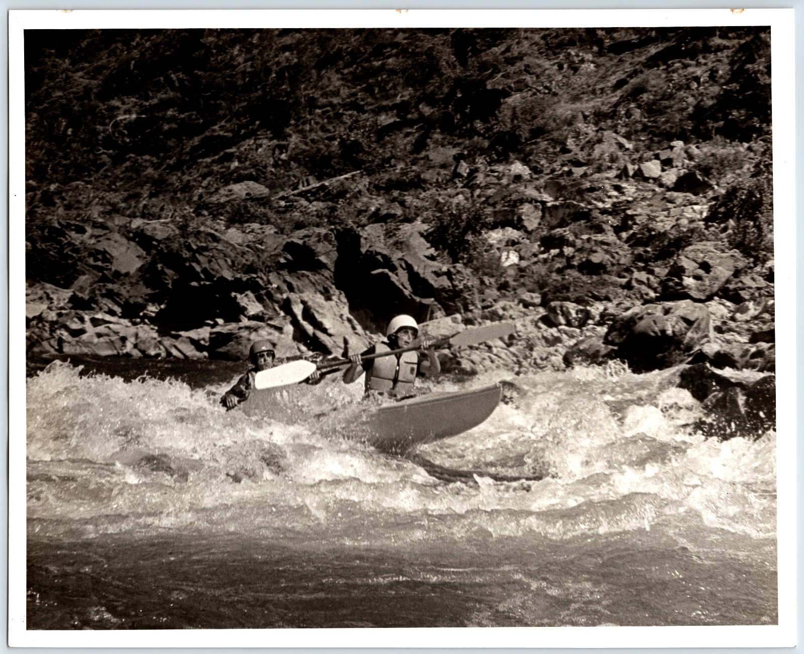 Rafting in raging river (1970s) - Vintage photo | eBay