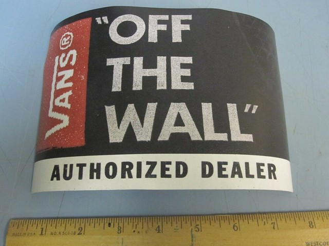 VANS skateboard OTW Authorized 2 side Dealer Door Sticker Flawless Old ...