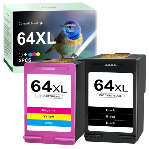 Black Color Ink Cartridge For HP 64XL 64 XL Envy Photo 7855 7858 7155 ...