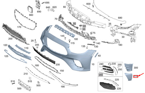 NEW MB E C238 FRONT BUMPER LEFT OUTER AIR DUCT SEGMENT A2138858506 ...