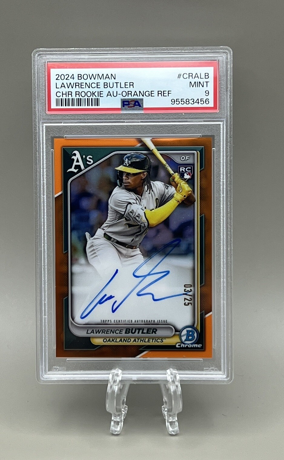 2024 Bowman Chrome Orange /25 Lawrence Butler Rookie RC Auto PSA 9 | eBay
