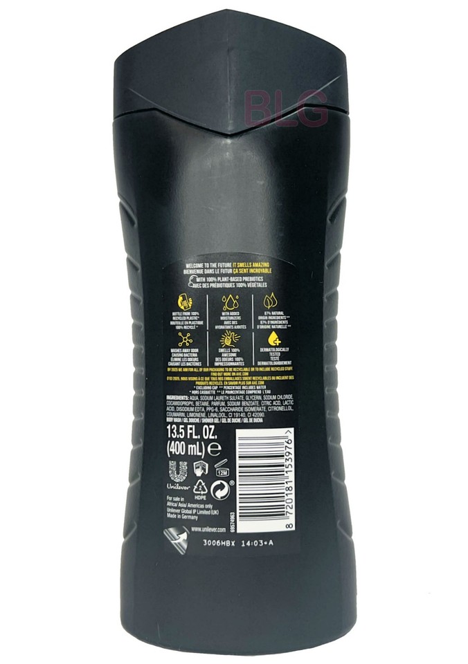 Axe APOLLO Body Wash Dark Chocolate Scent 13.5oz Shower Gel Lotion Body ...