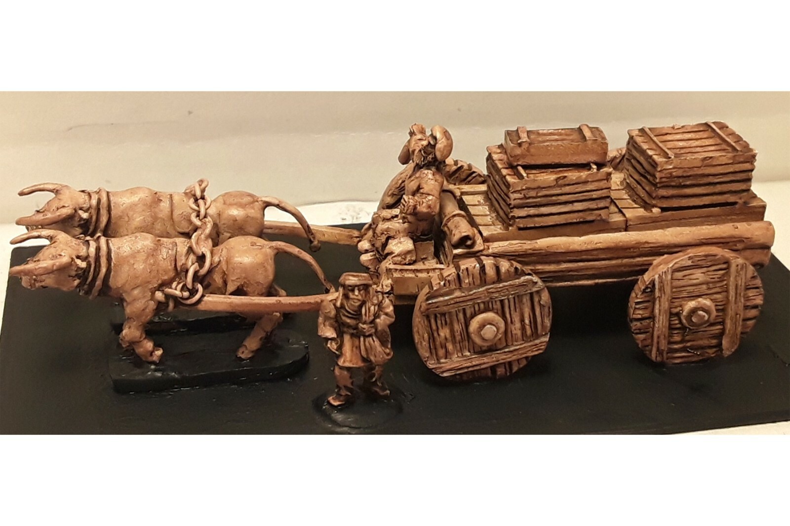 15mm Fantasy Crate Wagon with Bulls & Solid Wheels (Small) | eBay