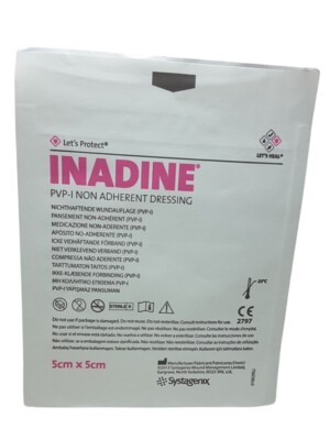 Inadine Pvp-I Dressing 5Cmx5Cm P01481 Non Adhesive New - 5 pieces only ...