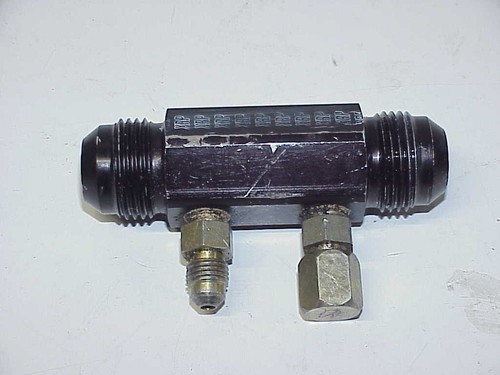 1 XRP Black Aluminum Distribution Block with -04 & -12AN Hose Fittings ...