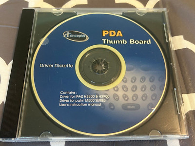 VINTAGE PDA Thumb Board Driver Diskette for IPaq H3800, H3900, Palm ...