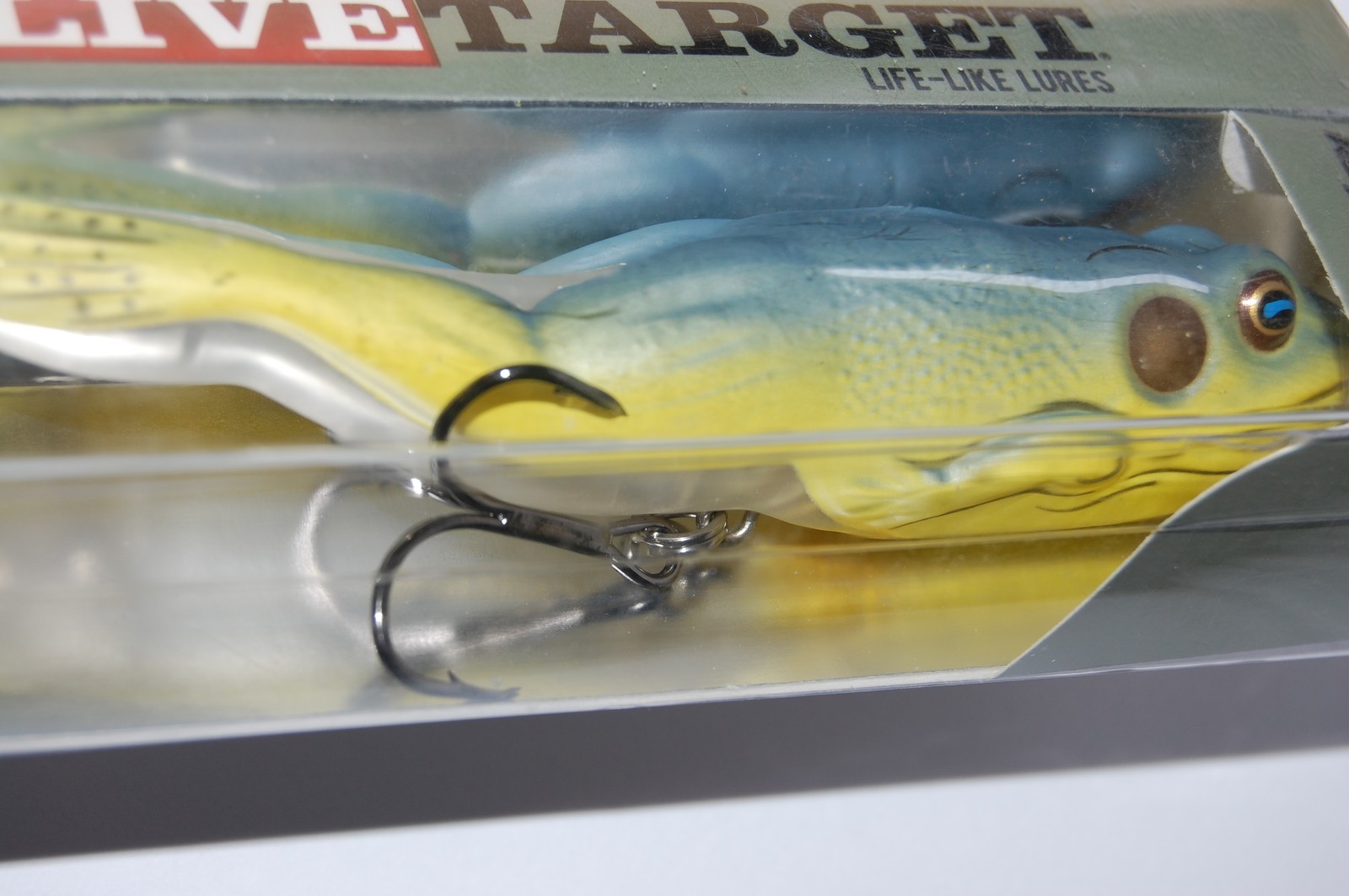 koppers live target surface walking frog 4 5/8" 7/8oz yellow blue bass ...