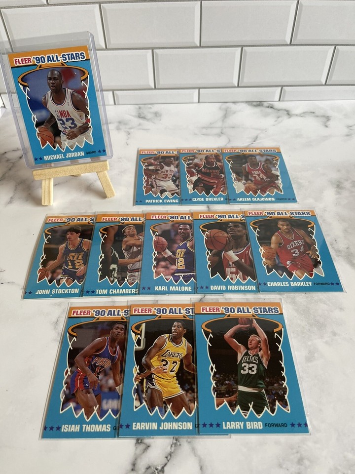 🔥1990 Fleer Basketball Complete Set w/ Sticker Set & Sealed Update Set ...